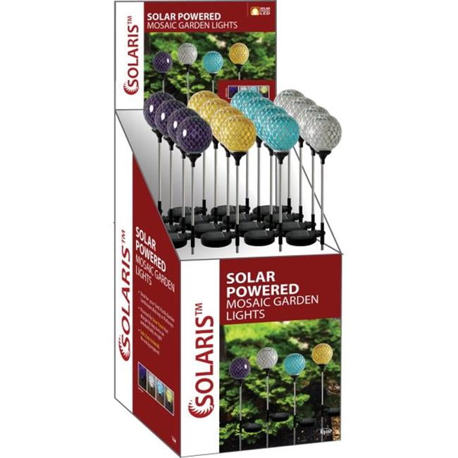 Alpine Corp SLY180A Solar Mosaic Glass Garden Stakes 6 Pack of 16 ...