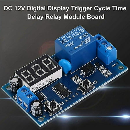 Dc 12v Digital Display Trigger Cycle Time Delay Relay Module Board ...