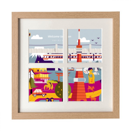 Local Japanese Famous Sightseeing Frame Wall Tabletop Display 4 ...
