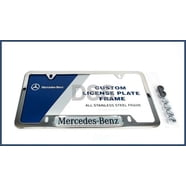 Mercedes-Benz Chrome Star Logo Black Steel License Plate, Genuine ...