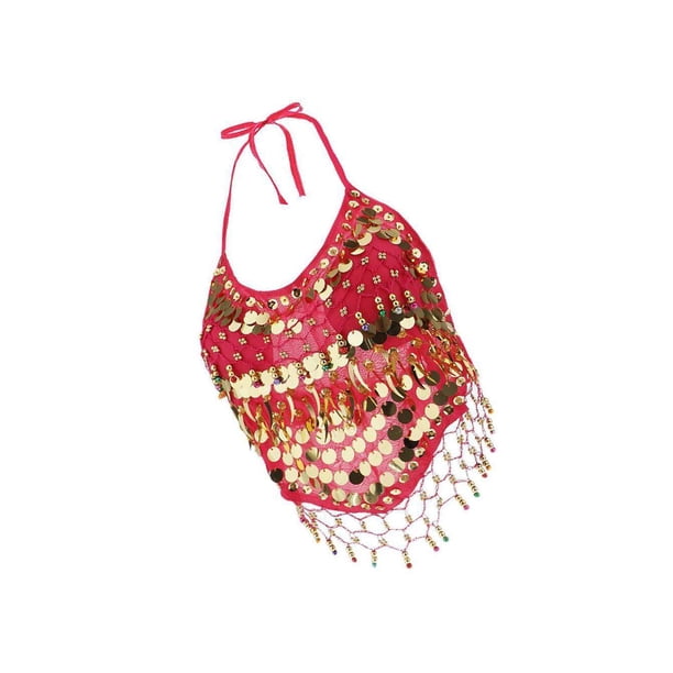 freestylehome Belly Dance Costumes Bra Halter Top Sequin Performance ...