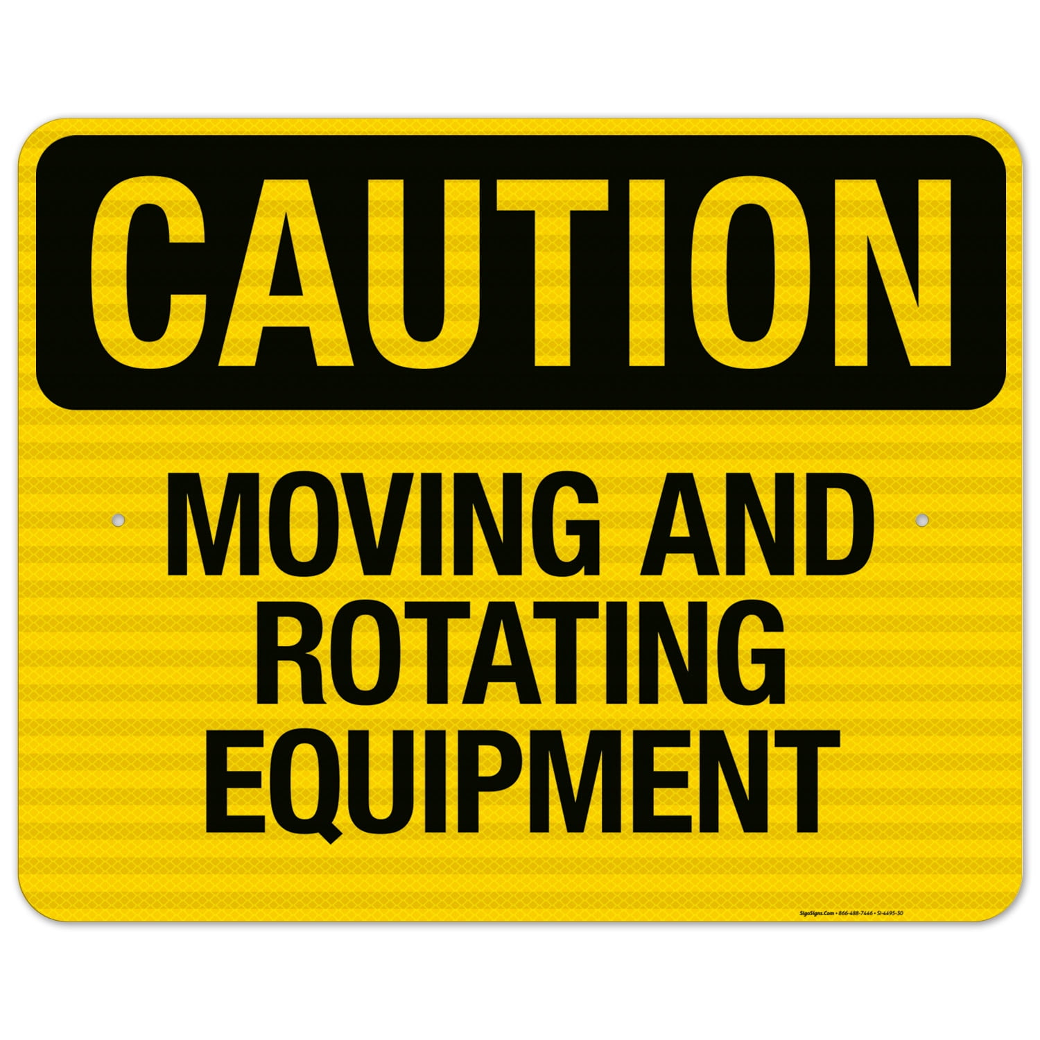 Moving And Rotating Equipment Sign, OSHA Caution Sign, - Walmart.com