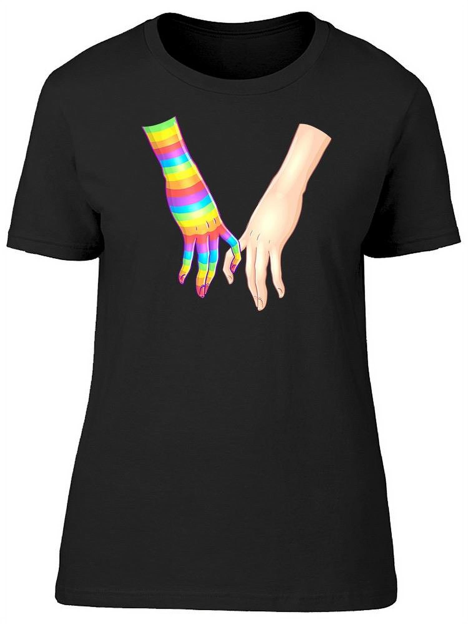 Lgbt Colors Support Female Hands T-Shirt Women -Image by Shutterstock ...