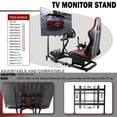 Supllueer Racing Sim Cockpit with TV Mount Seat Fit Logitech G29 G923 ...
