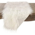 Fennco Styles Decorative Faux Mongolian Fur Runner (Ivory, 16"x190 ...