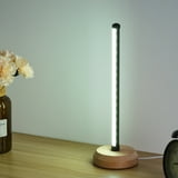 Simple Designs, Wood base Mini Table Lamp, 13.4" H,Black,3-Color ...