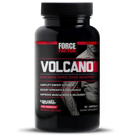 Force Factor VolcaNO Pre Workout + Nitric Oxide Booster, 60 Ct ...