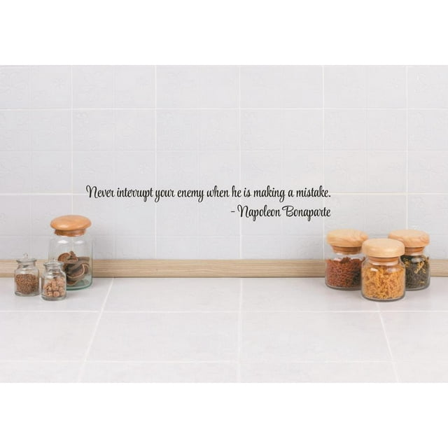 Custom Wall Decal Vinyl Sticker : Never interupt your enemy when he is ...