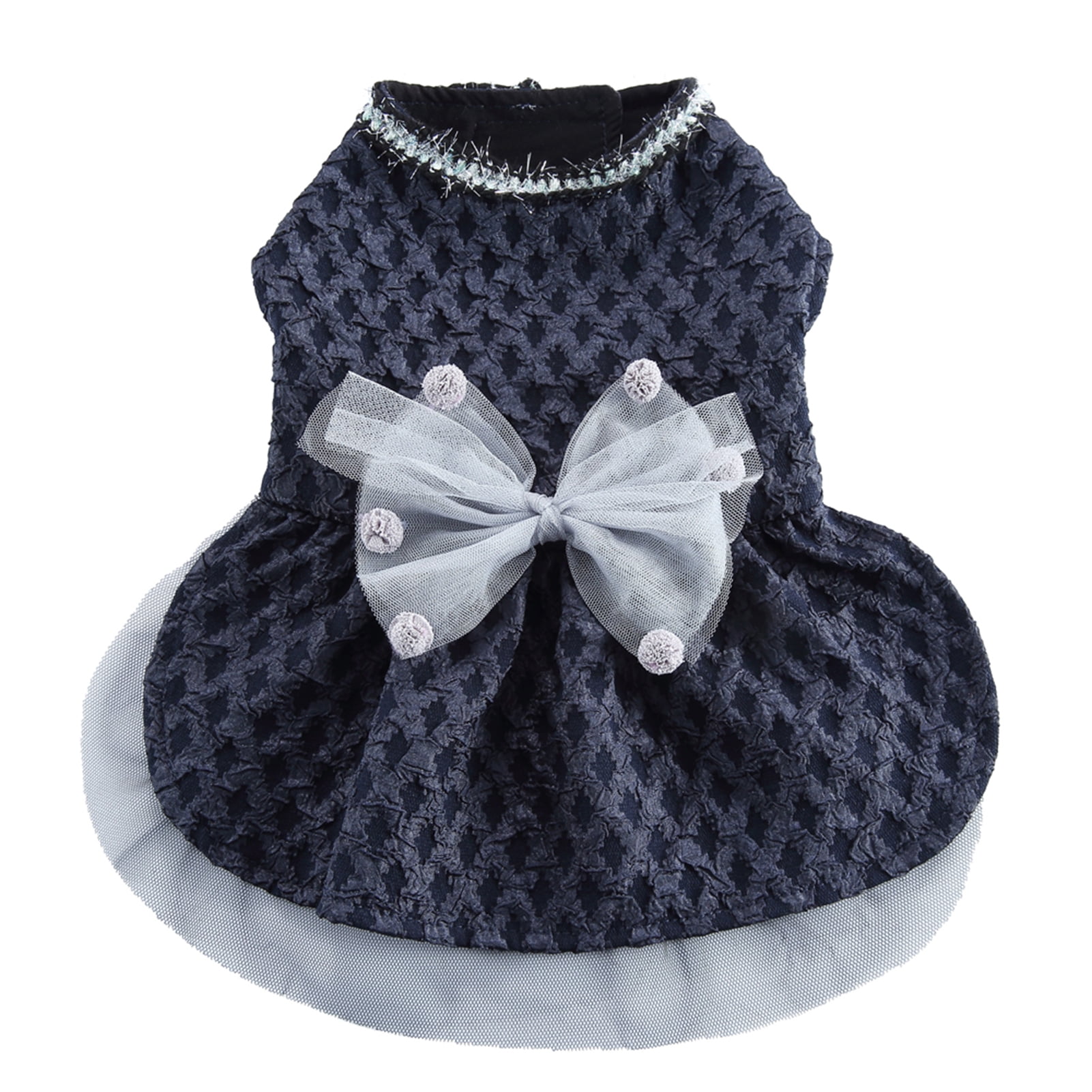 AURORA TRADE Dog Skirt Lace Edge Bowknot Belt Silky Pet Princess Dress ...