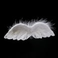 Factory Direct Craft 7" White Real Feather Angel Wings Pkg of 4 ...