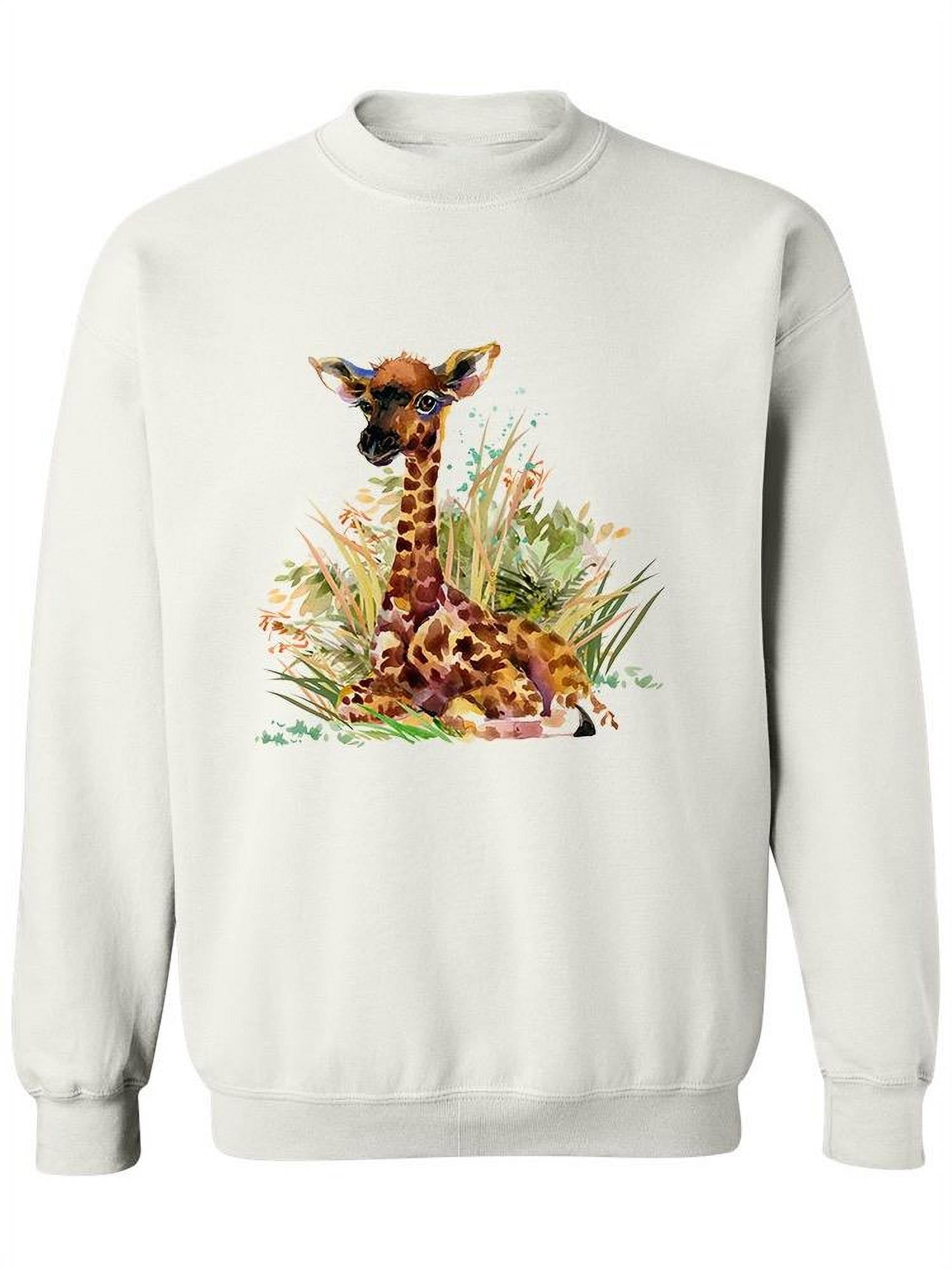 Cute Giraffe In Nature Sweatshirt Women -Image by Shutterstock, Female ...