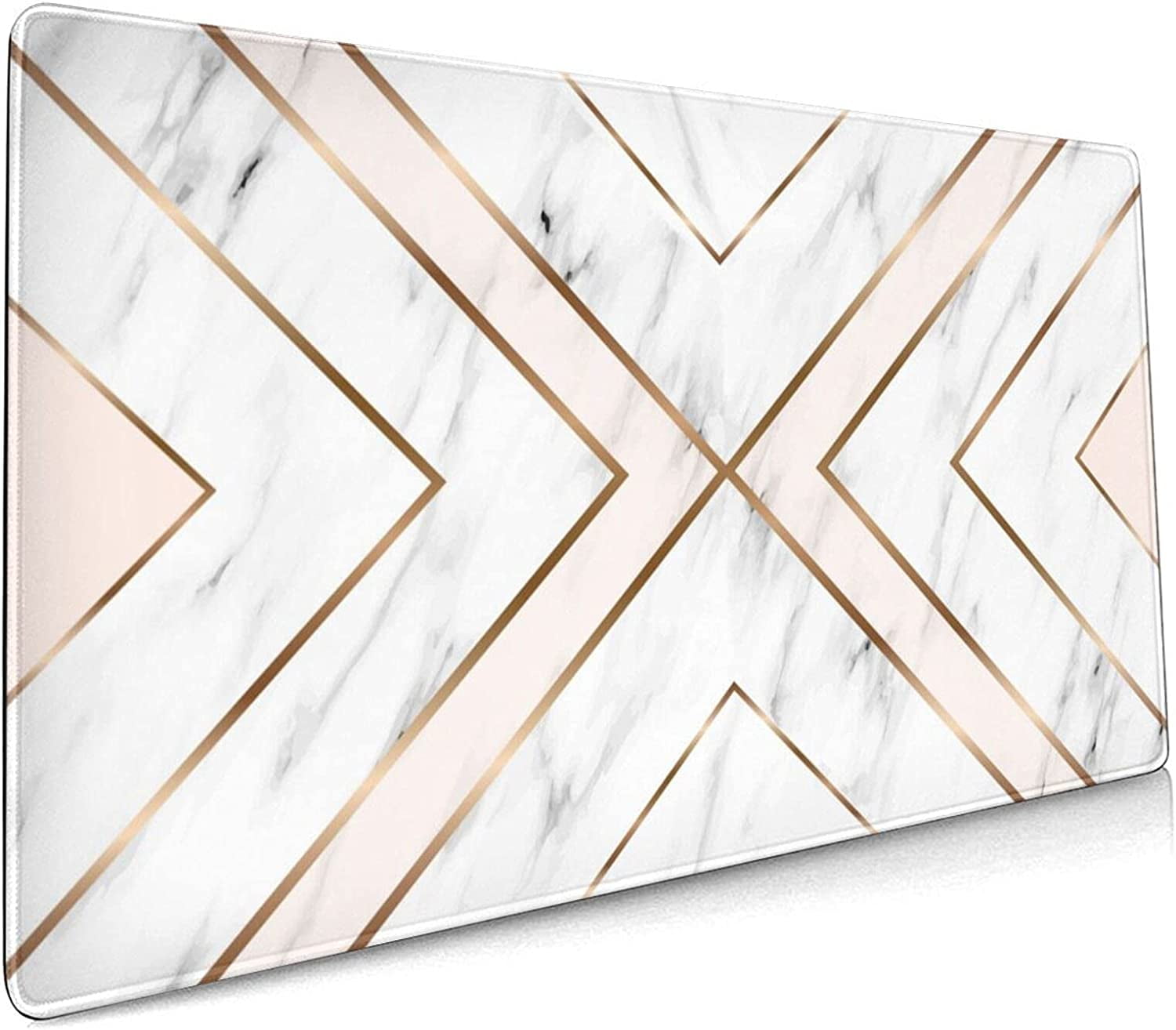 Marble Geometric Design Extended Mouse Pad 35.4x15.7 Inch XXL Modern ...