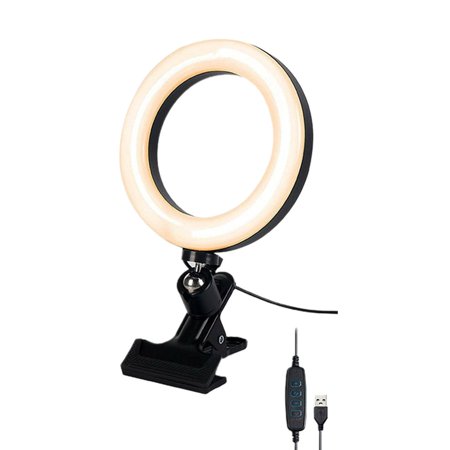 ZAJAIO 6 Inch LED Ring Light For Live Streaming Video Dimmable Desk ...