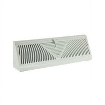 "Imperial 18"" White Metal Decorative Baseboard Register with ...