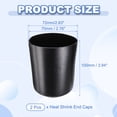 2 Pack Heat Shrink End Cap 70mm ID x 100mm L 1.5:1 Ratio Heat Shrink ...