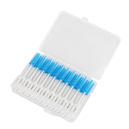 LUNA 40 Transparent Boxes Interdental Brush Elastic Massage Soft Rubber ...