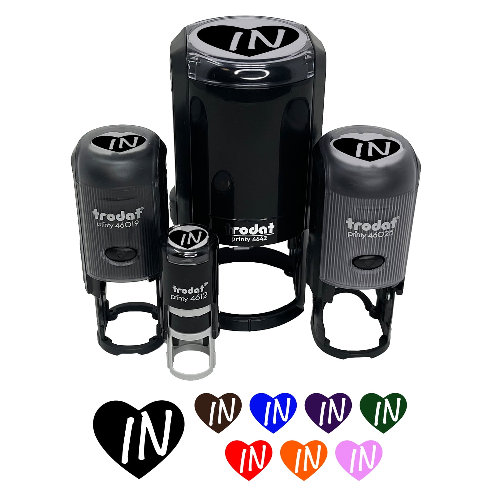 IN Indiana State in Heart Self-Inking Rubber Stamp Ink Stamper - Lime ...