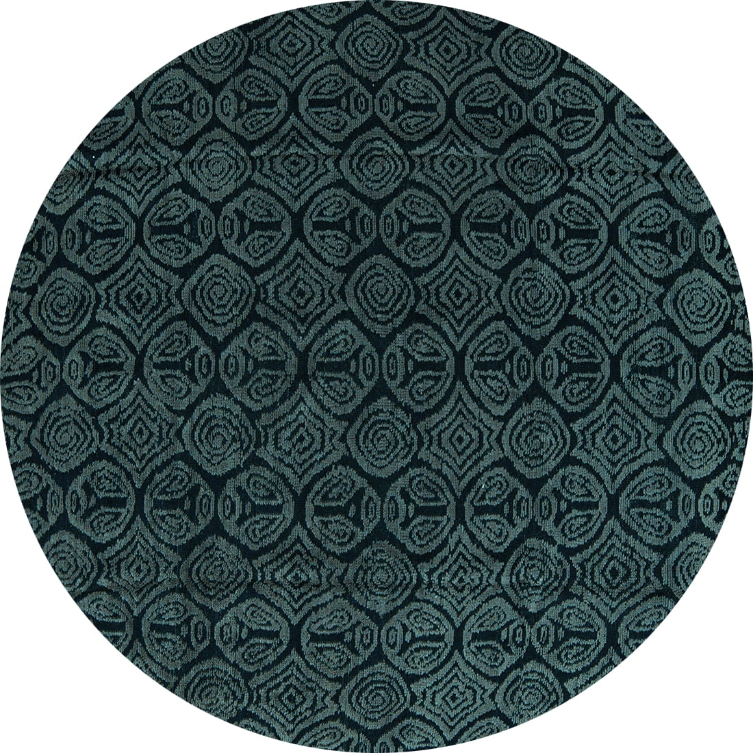 Ahgly Company Indoor Round Abstract Light Blue Modern Area Rugs, 7 ...