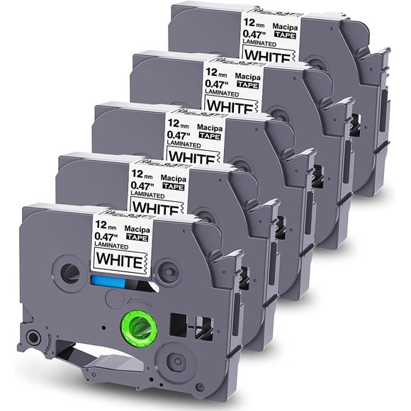 12mm 47 Laminated White Tz Tape