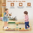 Gymax Wooden Balance Beam w/ Stepping Stones Balance Board Toy Playset ...