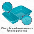 Goodcook Meal Prep Containers Set, 20-Piece, Teal, Two Compartment ...