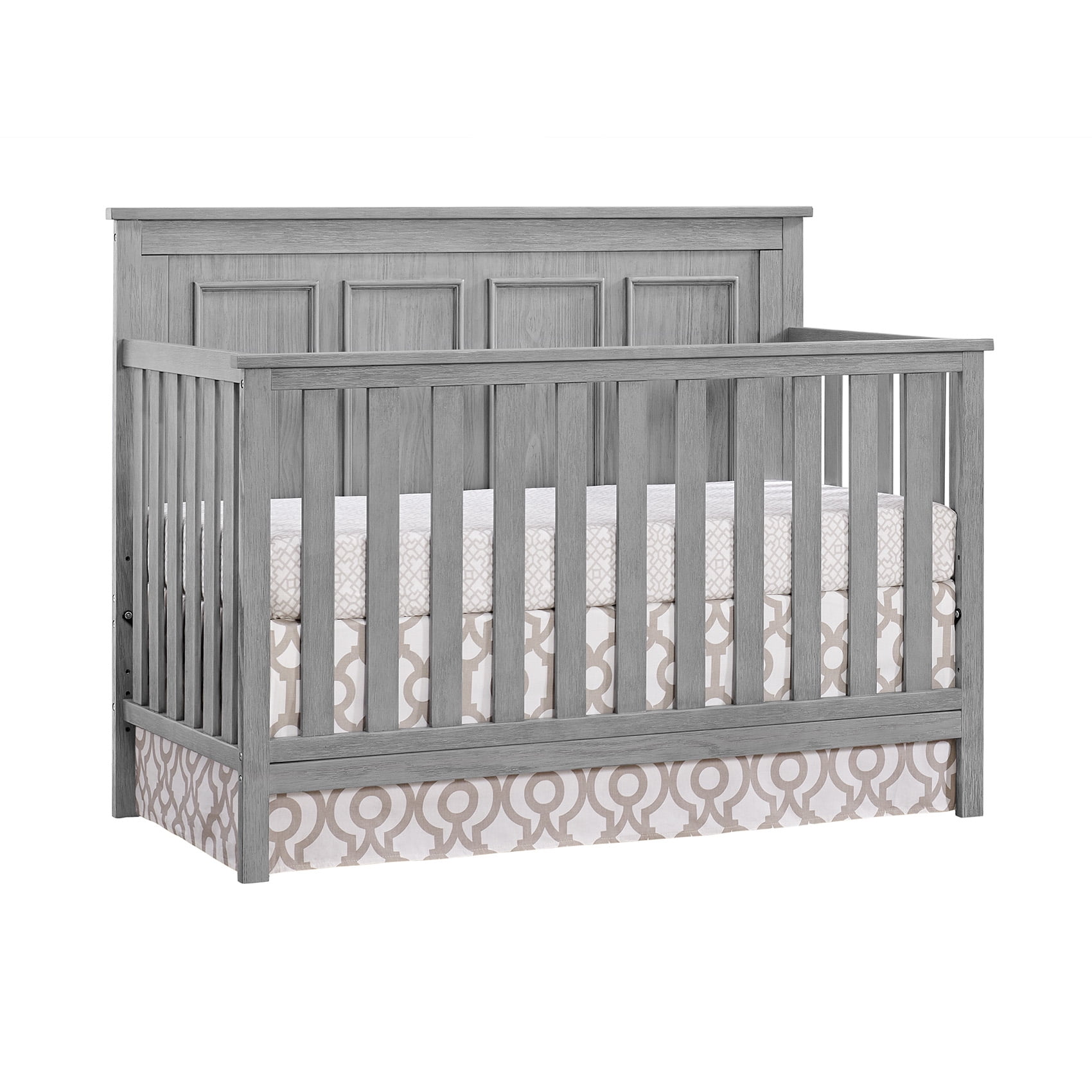 Oxford Baby Farmington 4-in-1 Convertible Crib, Rustic Gray, Wooden ...