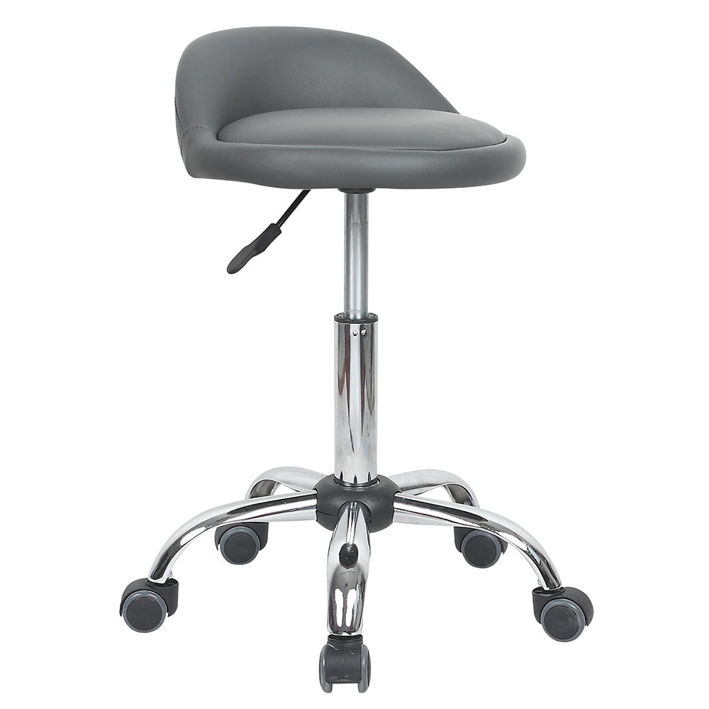 Modern Home Juno Adjustable Height Rolling Stool w/Wheels (Gray ...
