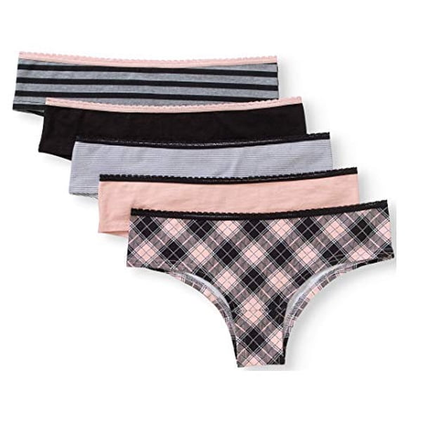 5-Pack Juniors Panties Hipster Thong Bikini String Cheeky Boyleg ...