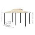 10x13 Patio Gazebo Outdoor Canopy Shelter with Curtains, Steel Frame ...