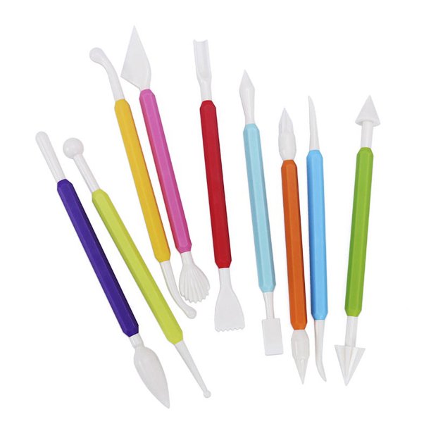9 Pieces Pastry Modeling Tools, Double Ended Fondant Carving Tools ...