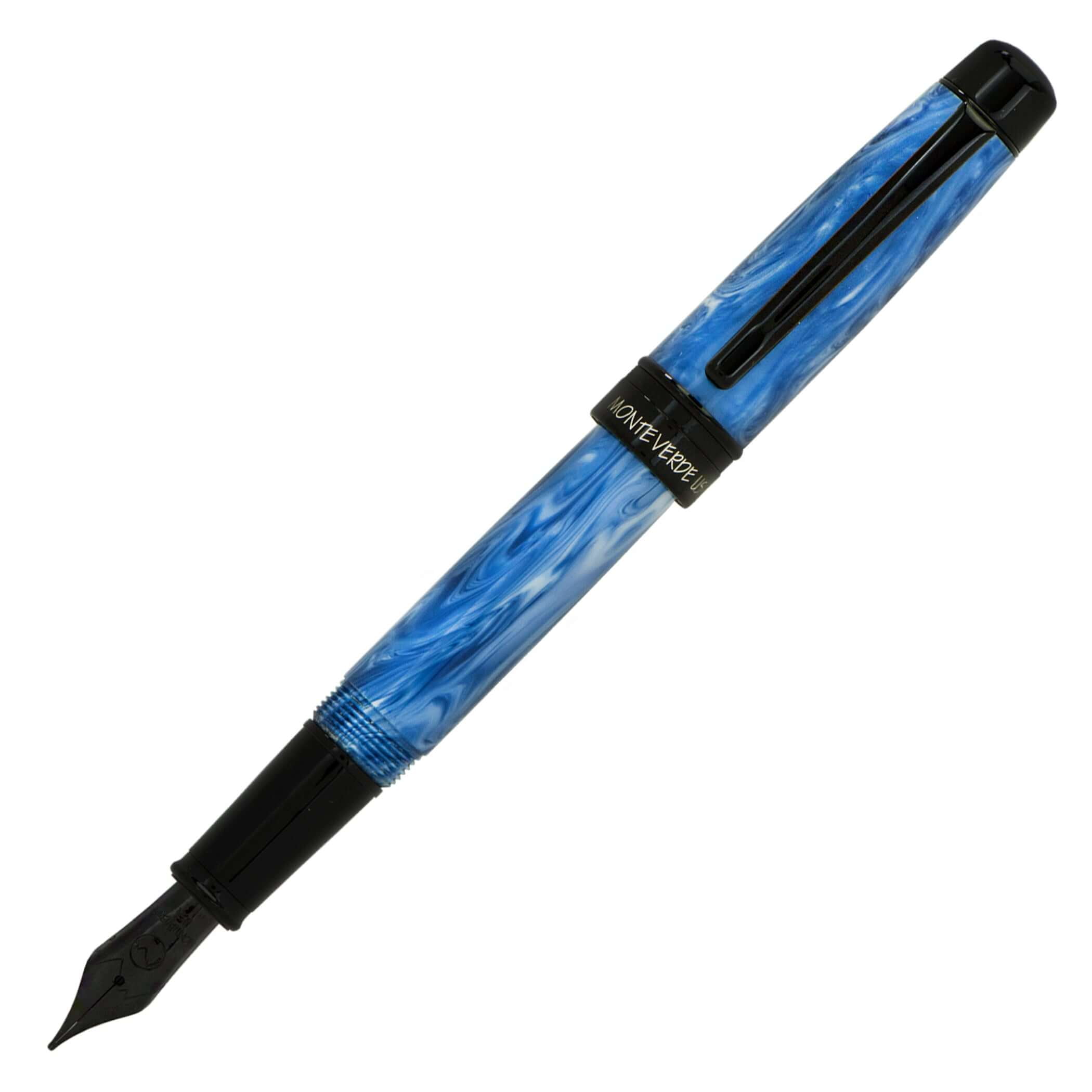 Monteverde Prima Blue Swirl Fountain Pen Size: Omniflex - Walmart.com