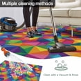 Abstract Geometric Outdoor Rug, Color Modern Artificial Shape Non-Slip ...