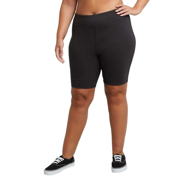 JMS by Hanes Women's Plus Size Stretch Jersey Bike Short - Walmart.com