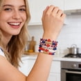 250th Anniversary American Independence Day Bracelets, Stretch Elastic ...