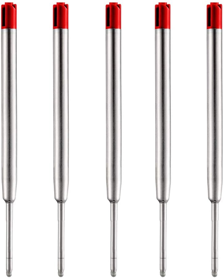 DunBong Red Ink Refill Pack of 5, Replaceable Ballpoint Pen Refills ...