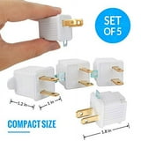 Maximm 3 Prong Plug Adapter, Grounding Converter, 3 Pin to 2 Pin, ETL ...