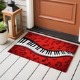 2x3 Ft Entryway Area Rug, Piano Keyboards Kitchen Rug Runner Washable ...