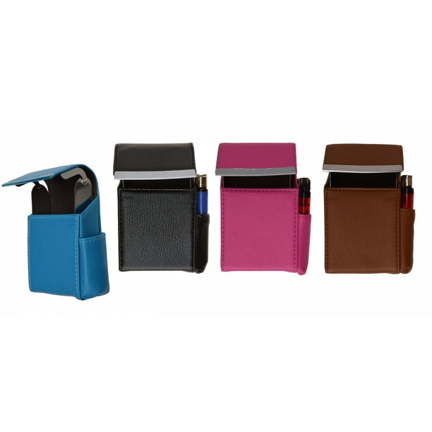 Genuine Leather Cigarette Pack Holder Flip-Top Pouch Smoke Carrying ...