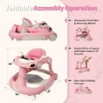 pioncrey 5 in 1 Baby Walker for 6-18 Months, Foldable with Music Light ...