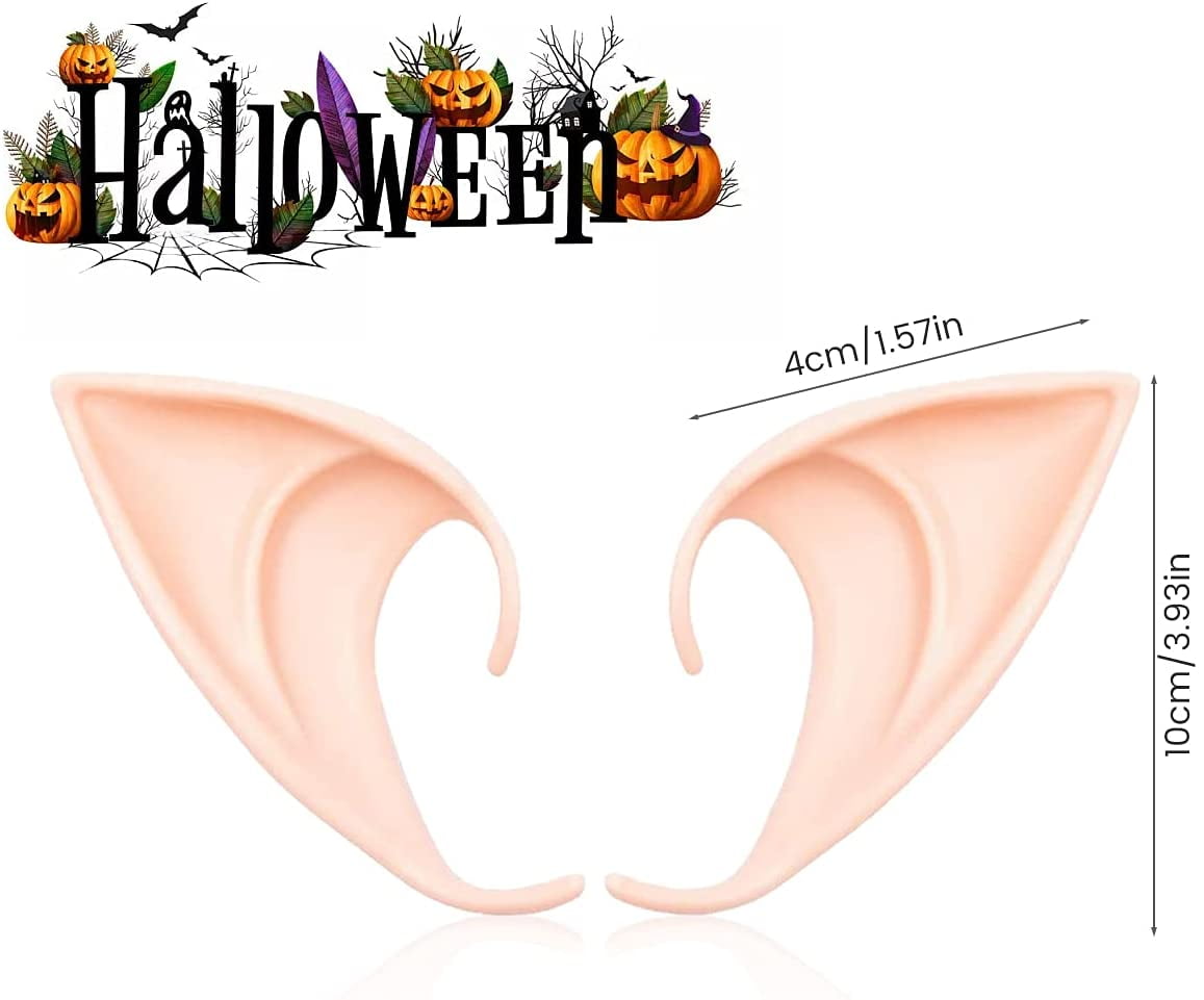 Buy Duety 2 Pairs Elf Ears - Medium and Long Style Cosplay Fairy Pixie ...