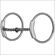 Coronet 245433 6.5 in. Malleable Iron Loose Ring Double Twisted Wire Snaffle Bit - Walmart.com