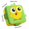 AuroraX Cartoon Chick Lunch Box Plastic Bento Box with Dipping Cup ...