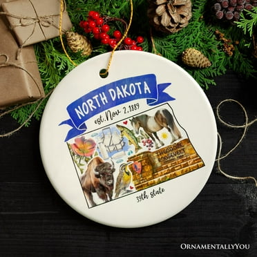 Artistic Nebraska State Themes and Landmarks Christmas Ornament ...