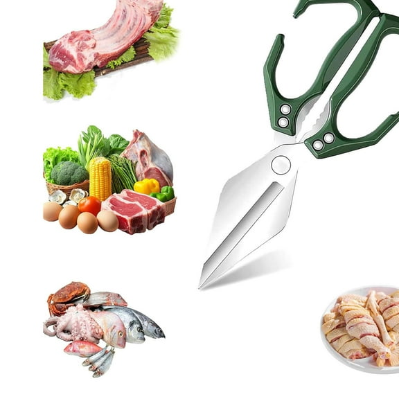 Konluka Kitchen Scissors, 2 in 1 Multifunctional Heavy-Duty Kitchen ...