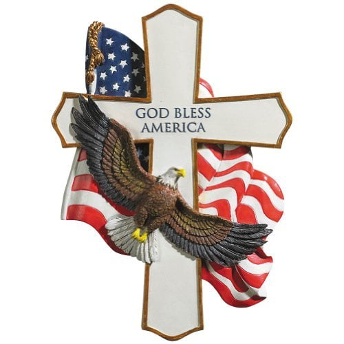 God Bless America Cross: Soaring Eagle, Hang on The Wall - Walmart.com ...