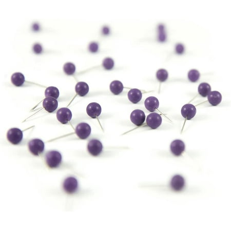 Purple Map Tacks Push Pins by IGUOHAO 1/4" pin Head w/Matte Finish & 50 ...