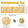 25 Sheet Plastic Self Adhesive Gold Foil Embossed Stickers Medal ...