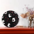 Cat Drinking Water Pattern Wall Clock 10in Round Artistic Oil Painting ...