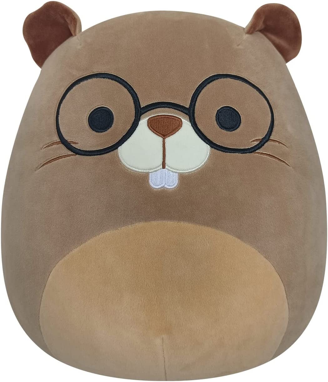 Squishmallows 14-inch Brown Beaver with Tan Belly and Glasses Plush ...