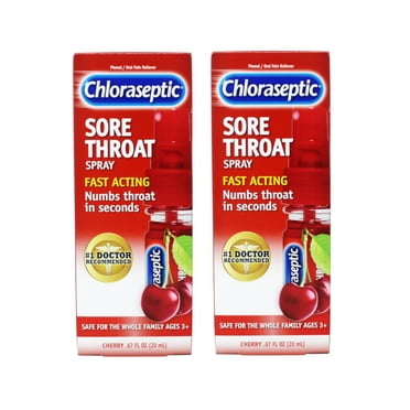 Chloraseptic Sore Throat Spray, Pocket Pump, Cherry, .67 Fl Oz HSA/FSA ...